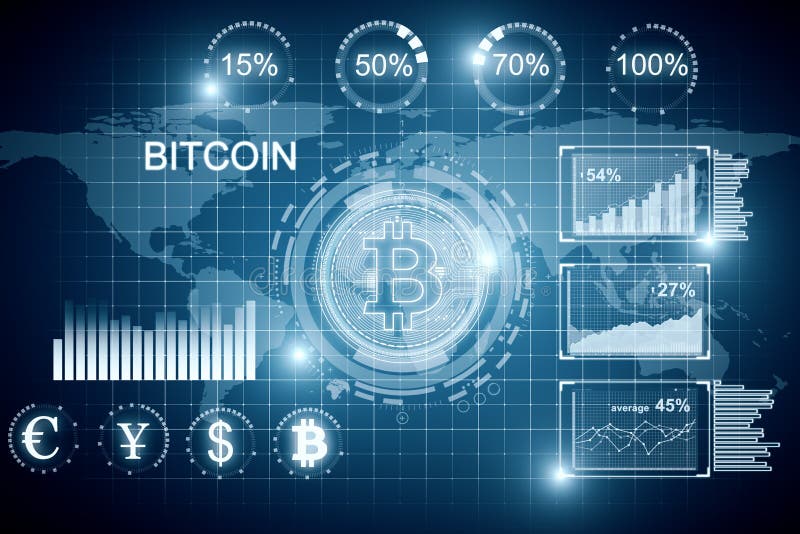 Glowing ICO background stock illustration. Illustration of graph ...