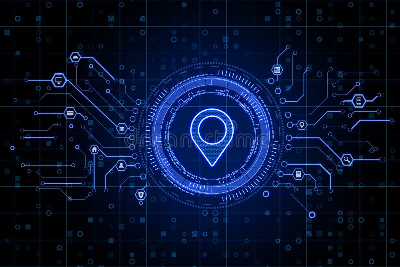 Gps Blue Tech Background Stock Illustrations – 714 Gps Blue Tech ...