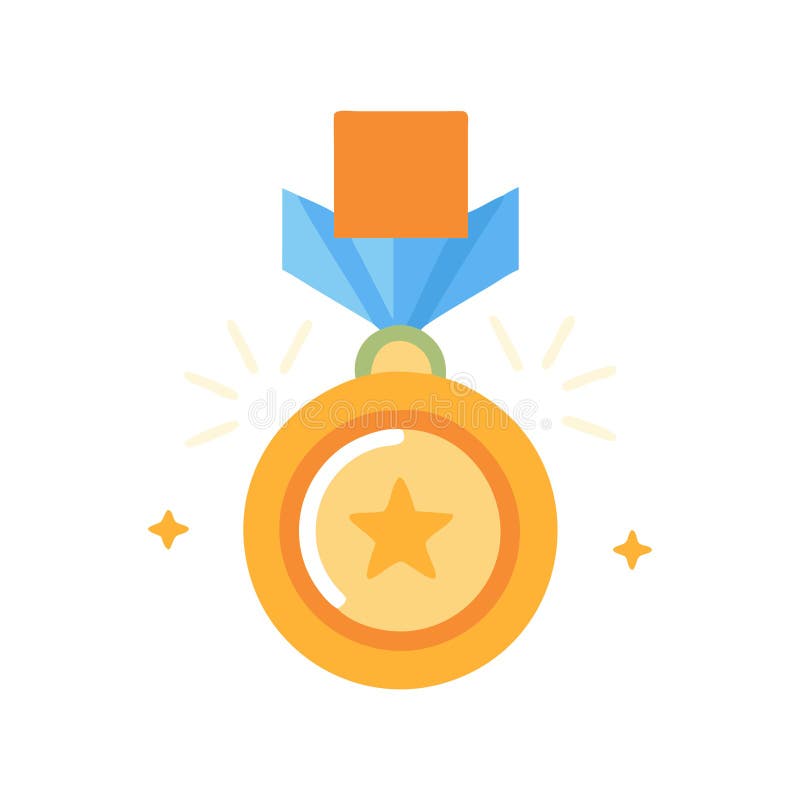 Creative Glowing Medal Icon for Recognition Stock Vector - Illustration ...