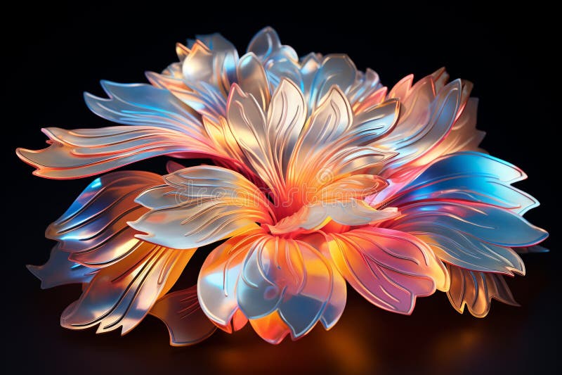 Creative Glowing Neon Holographic 3d Glow: Vibrant and Innovative ...