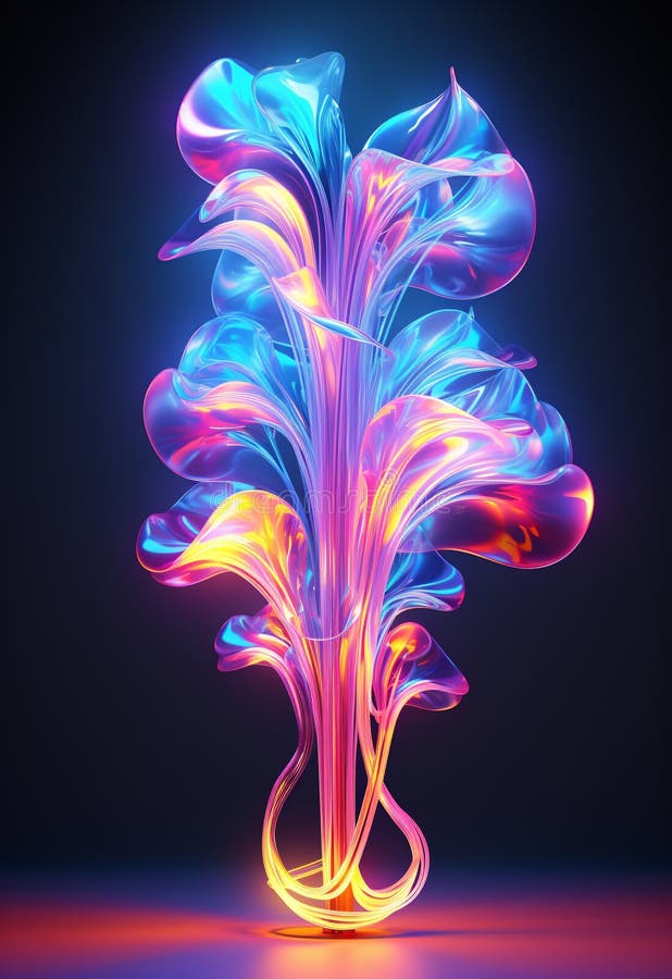 Creative Glowing Neon Holographic 3d Glow: Vibrant and Innovative ...