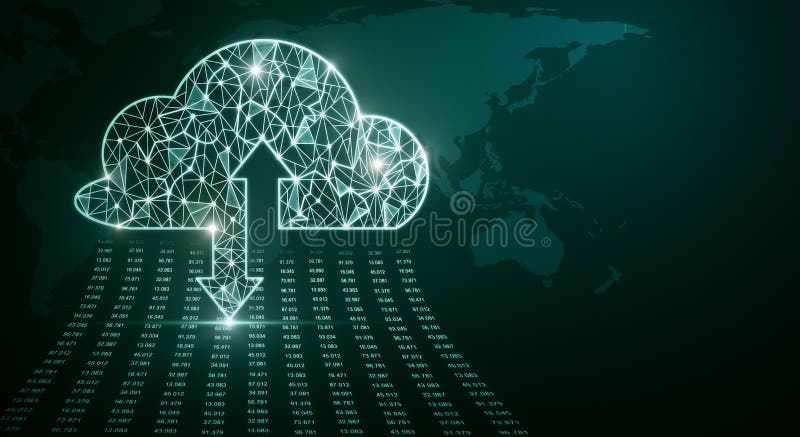 Cloud Computing and Database Concept Stock Illustration - Illustration ...