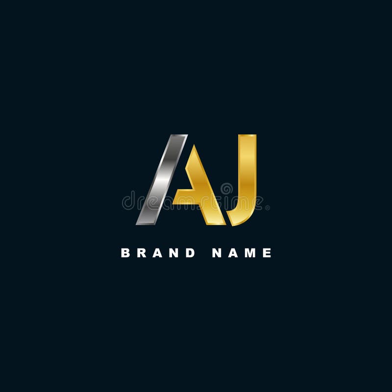 Creative GOLD and Silver AU Logo Design Stock Vector - Illustration of ...