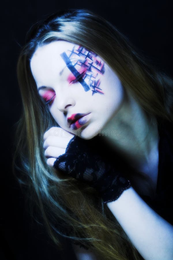 Creative gothic make-up stock photo. Image of dream, artificial - 5612602