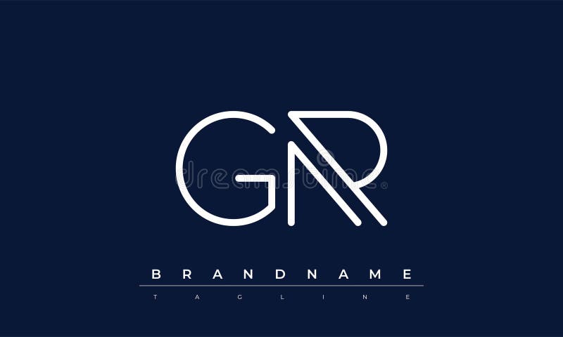 Creative GR Letter Initial Logo Vector Image Stock Vector ...