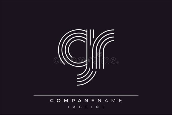 Creative GR Lines Letter Logo Design Stock Vector - Illustration of ...