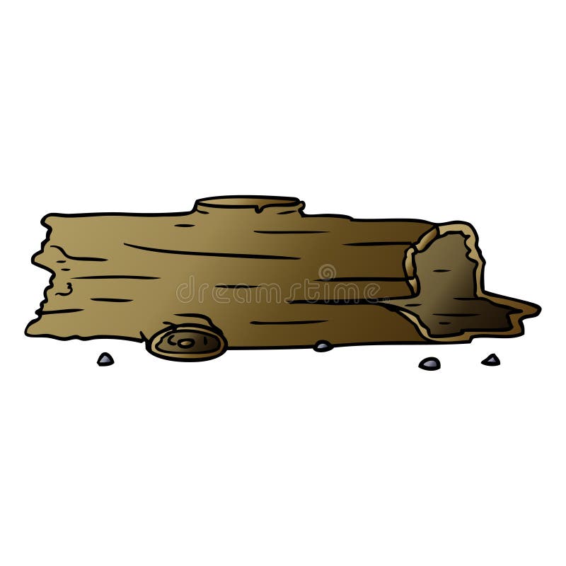 A Creative Gradient Cartoon Doodle of a Tree Log Stock Vector ...