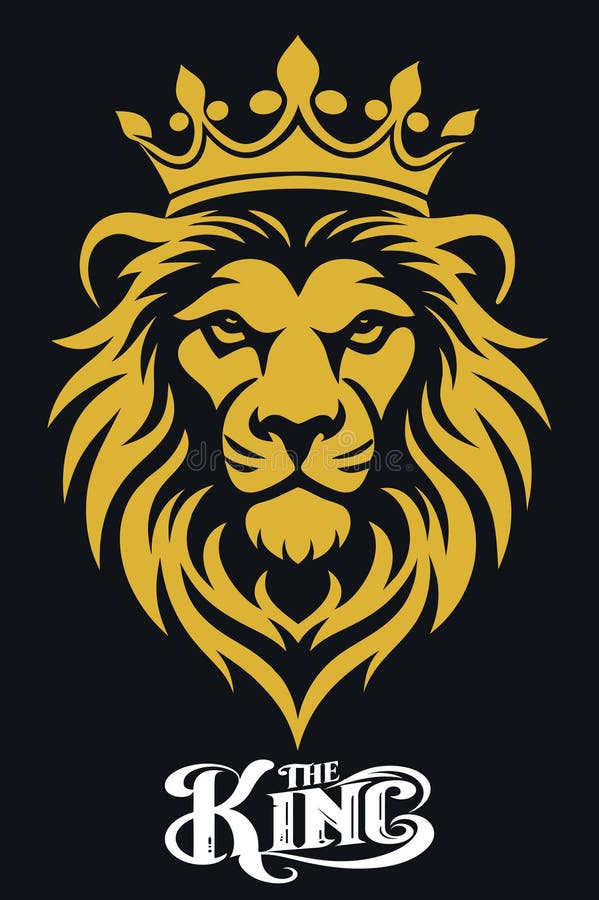Creative Gradient Lion Crown Logo Vector Illustration Template Stock ...
