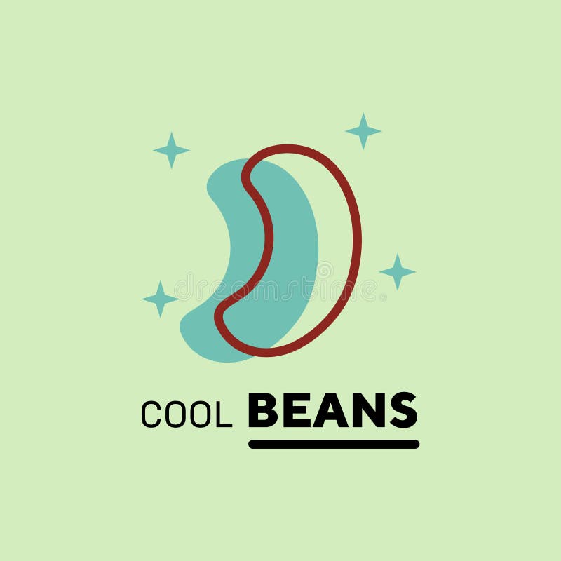 Creative Cool Beans Logotype Vector Design Stock Vector - Illustration ...