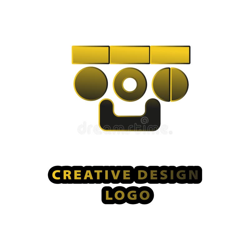 Golden Creative Simple Company Logo Design Vector Stock Vector ...