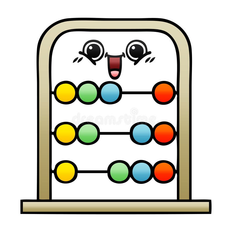 A Creative Gradient Shaded Cartoon Abacus Stock Vector - Illustration ...