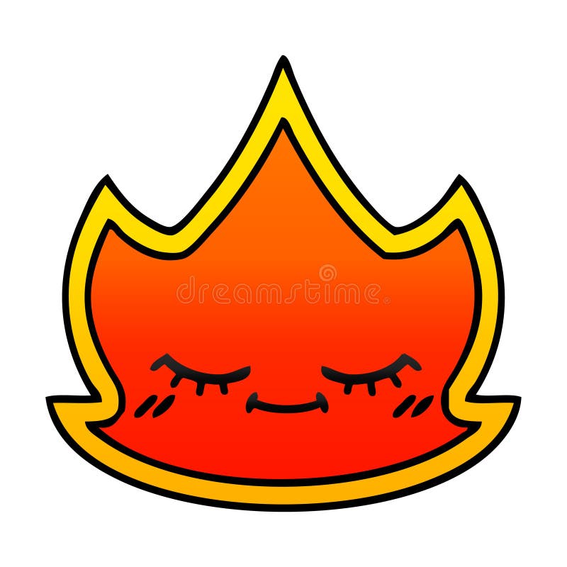 A Creative Gradient Shaded Cartoon Fire Stock Vector - Illustration of ...