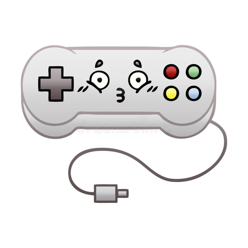 A Creative Gradient Shaded Cartoon Game Controller Stock Vector ...