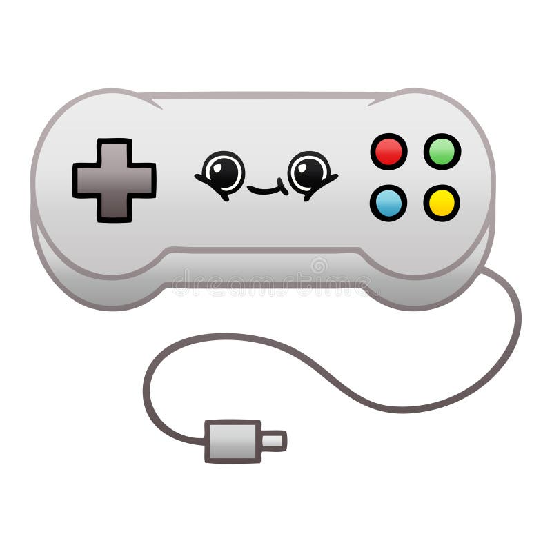 A Creative Gradient Shaded Cartoon Game Controller Stock Vector ...