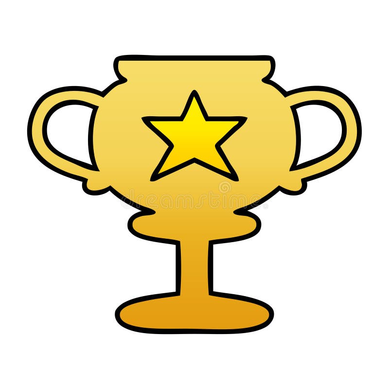 A Creative Gradient Shaded Cartoon Gold Trophy Stock Vector ...