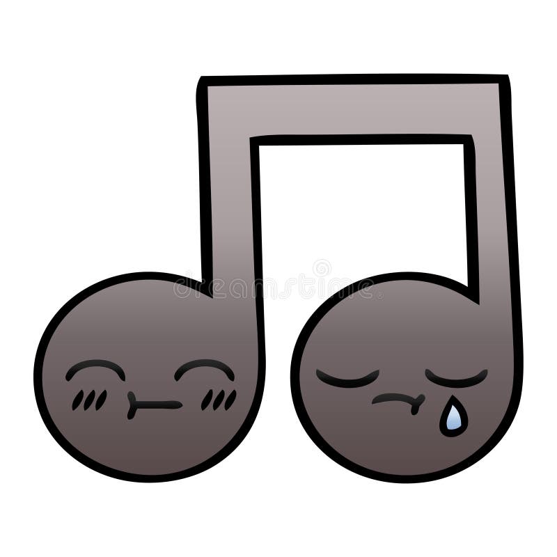 A Creative Gradient Shaded Cartoon Musical Note Stock Vector ...