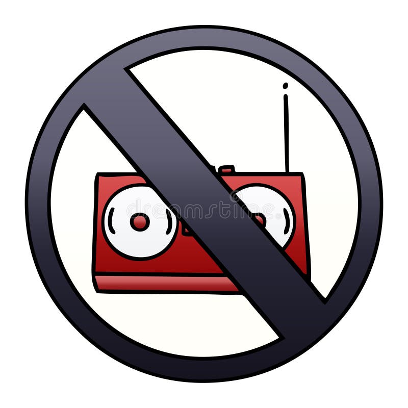No Radio Allowed stock illustration. Illustration of sign - 47259028