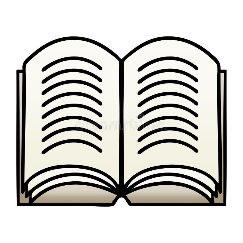 A Creative Gradient Shaded Cartoon Open Book Stock Vector ...