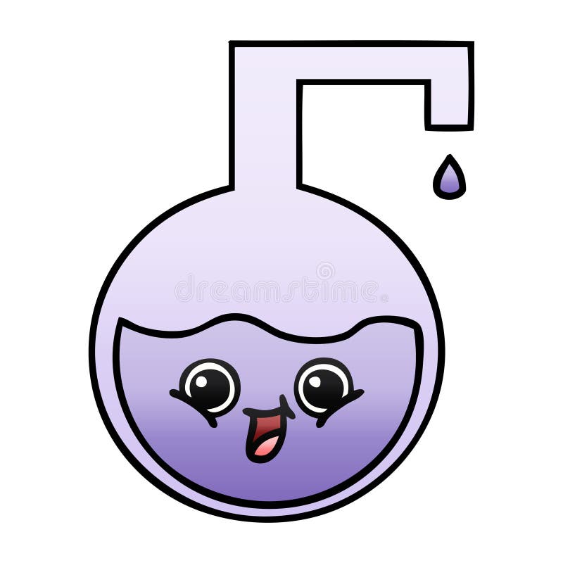 A Creative Gradient Shaded Cartoon Science Experiment Stock Vector ...