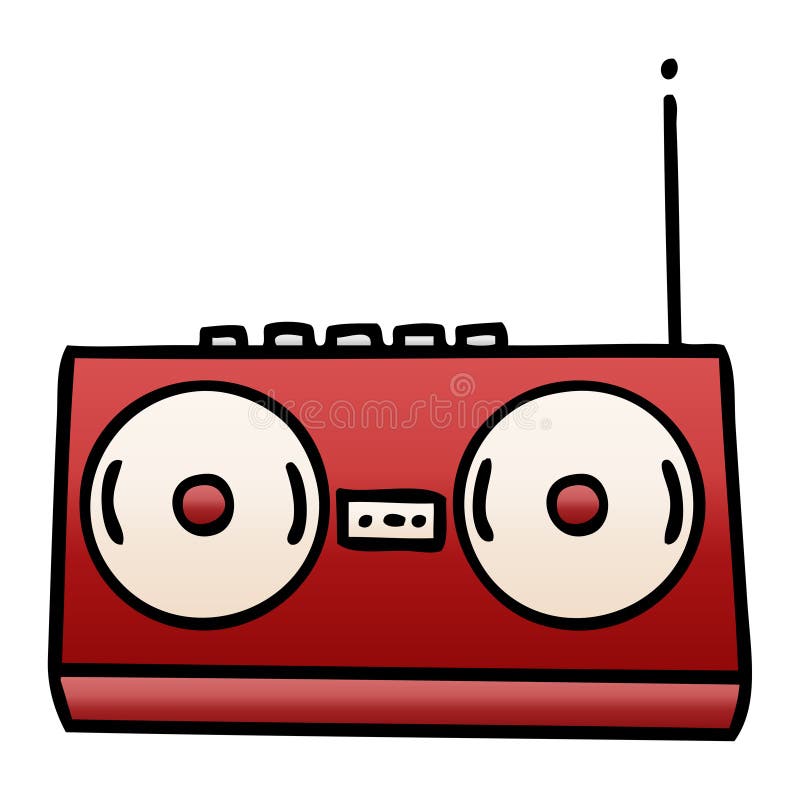 A Creative Gradient Shaded Cartoon Stereo Stock Vector - Illustration ...