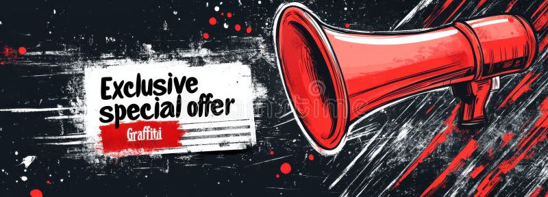Creative Graffiti-style Banner Promoting Exclusive Special Offer Stock ...