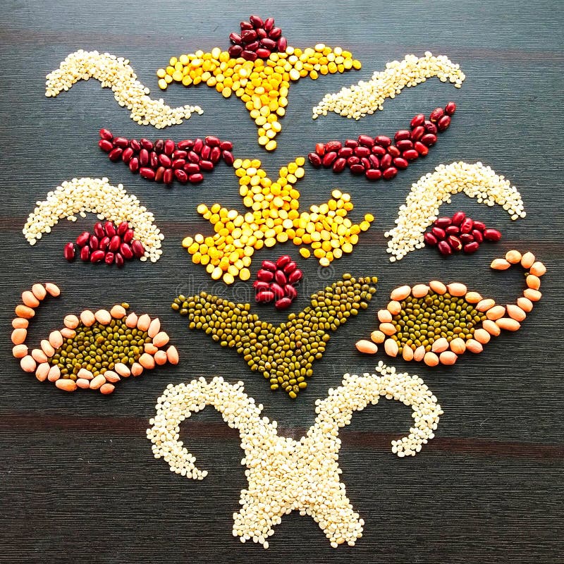 Creative grains decoration stock photo. Image of colourful - 138912478