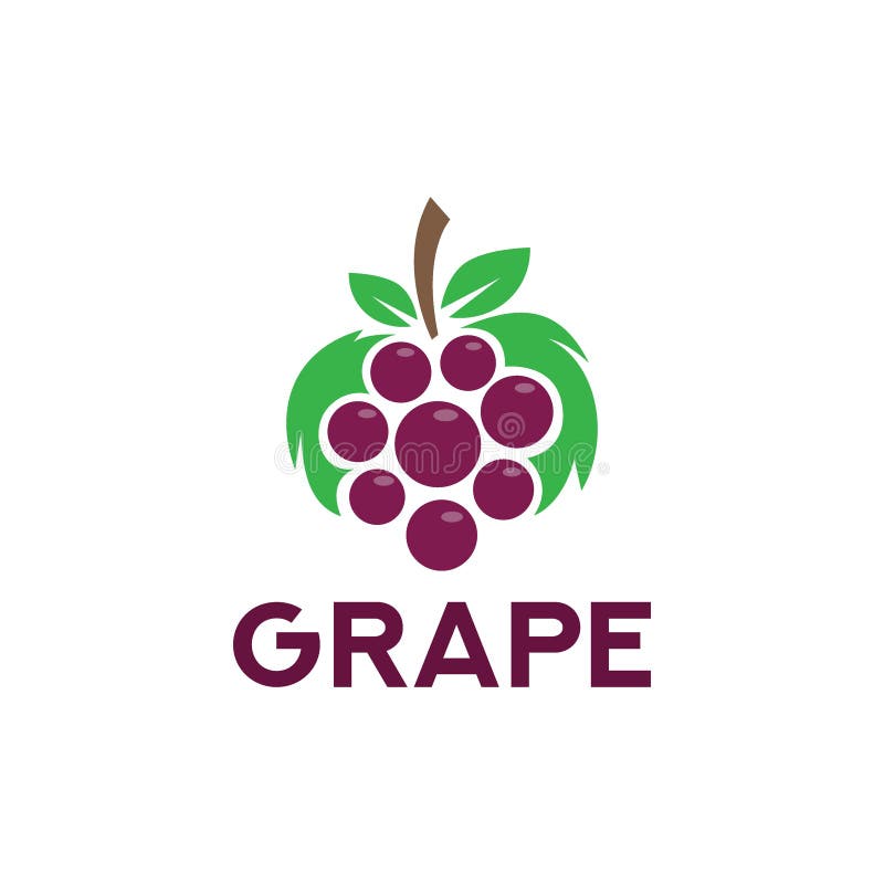 Creative Grape Logo Vector Art Logo Stock Illustration - Illustration ...