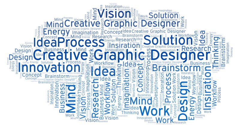 Creative Graphic Designer Word Cloud, Made with Text only. Stock ...
