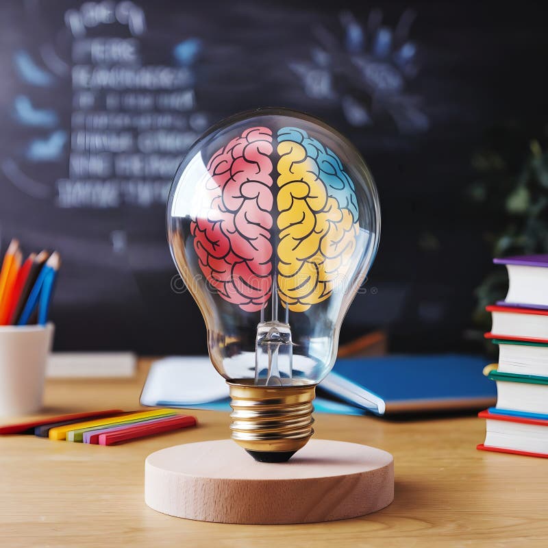 Blue Brain Light Bulb Graphic Stock Illustrations – 2,107 Blue Brain ...