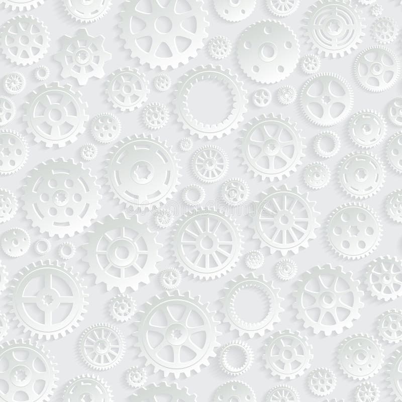 Creative Gray Gears 3d Seamless Pattern Background. Stock Vector ...