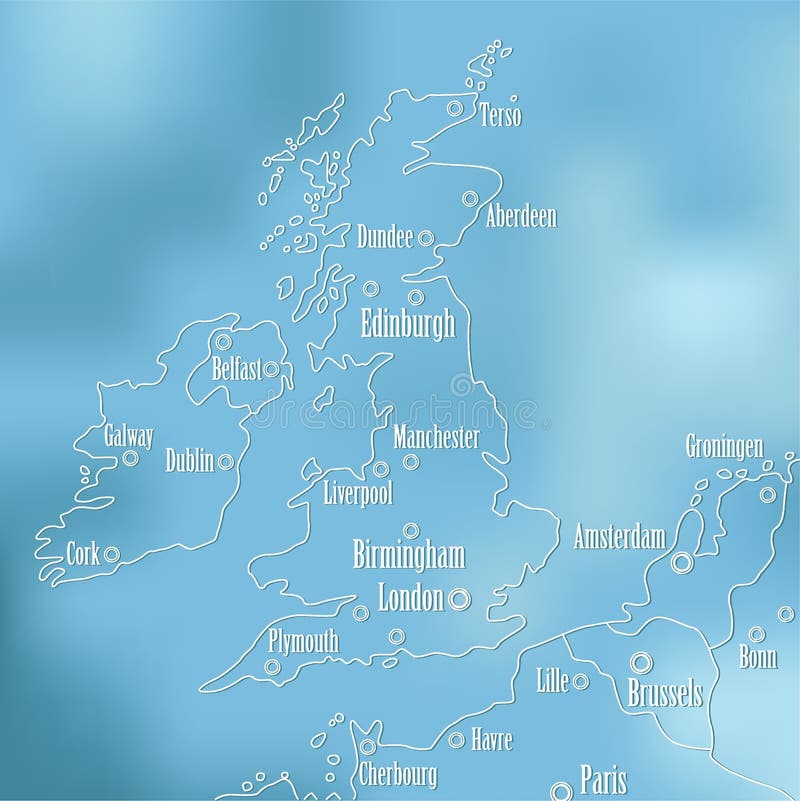 Color Map of Great Britain and Ireland Stock Vector - Illustration of ...