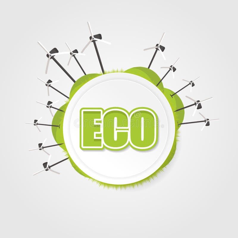 Creative Green Eco Label Design. Stock Vector - Illustration of button ...