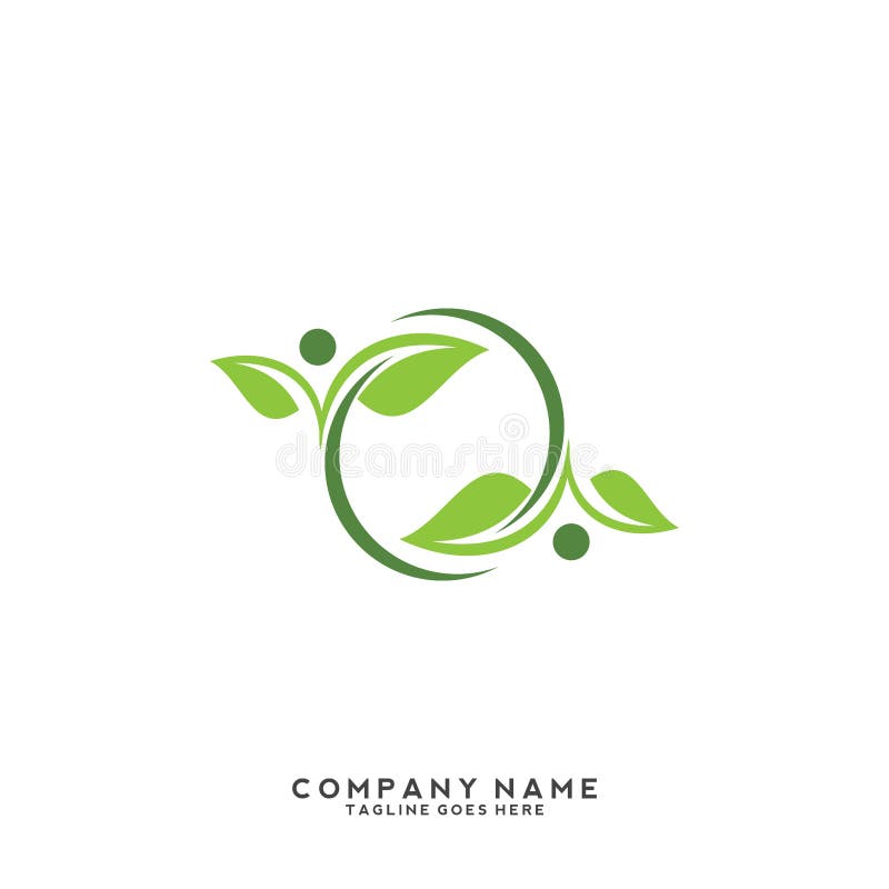 Creative Green Leaf Logo Template Stock Vector - Illustration of design ...