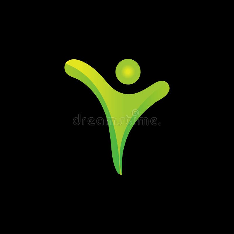 Creative Green People Logo Vector Design Stock Vector - Illustration of ...