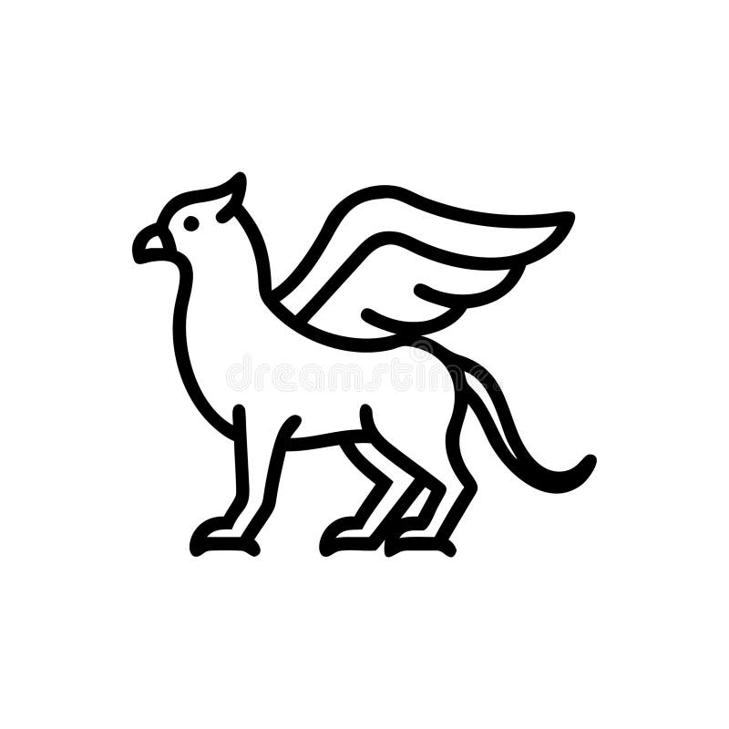 Creative Griffin Icon for Adventures Stock Vector - Illustration of ...