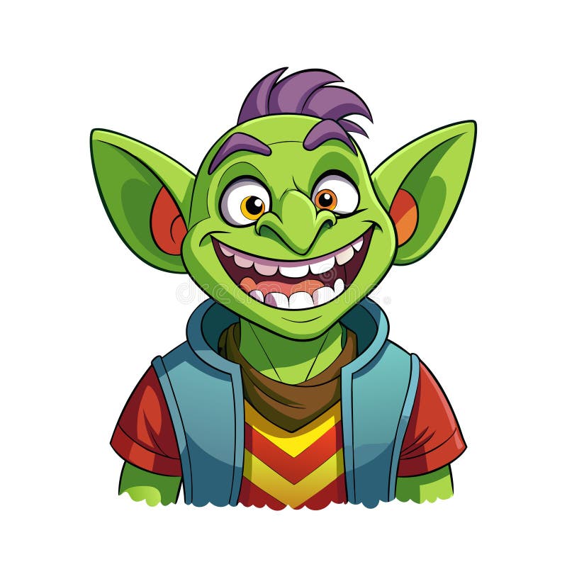 Creative Grimble the Giggly Goblin Character Stock Vector ...