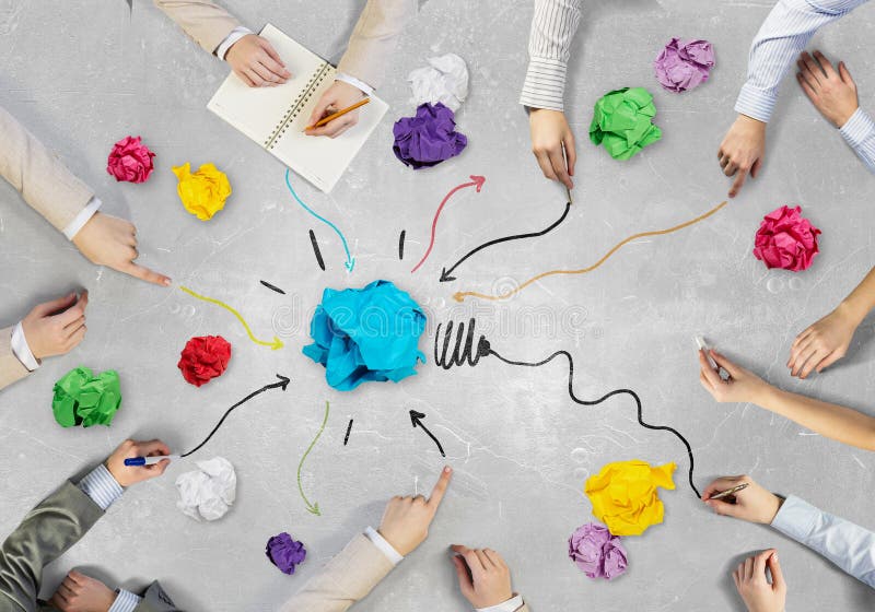 Creative group at work stock photo. Image of team, people - 72283380