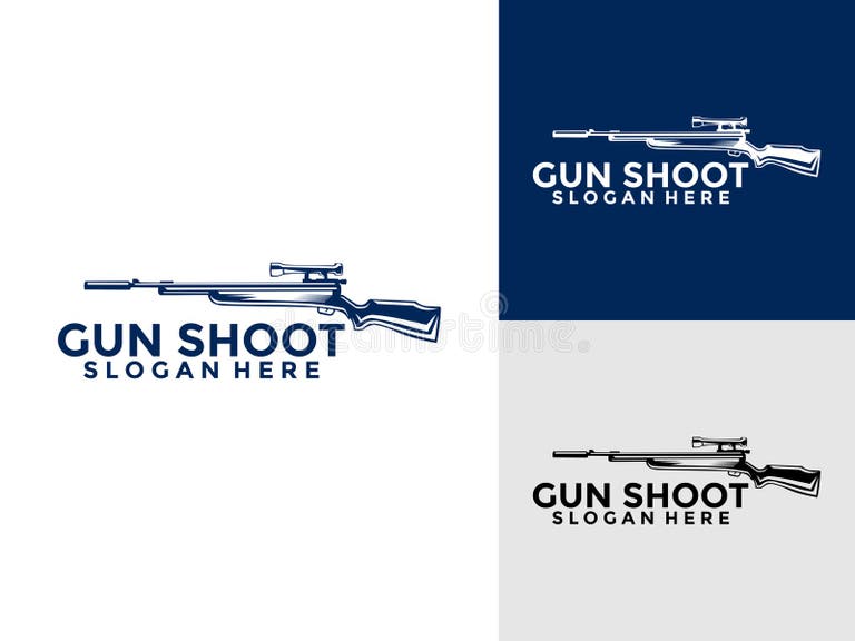 Creative Gun Logo Vector Design. Sniper Gun Logo Stock Vector ...