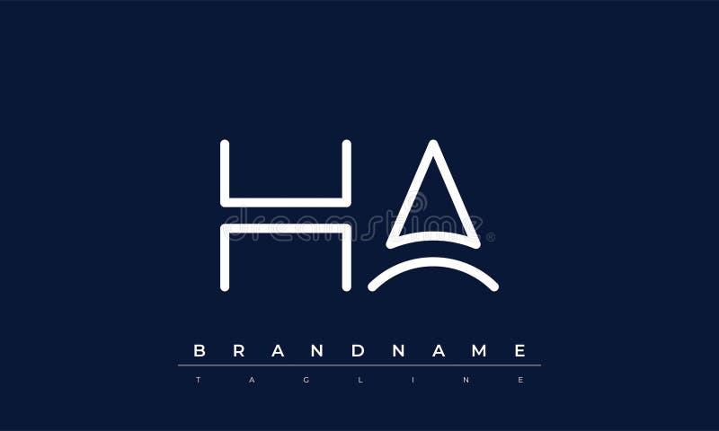 Creative HA Letter Initial Logo Vector Image Stock Vector ...