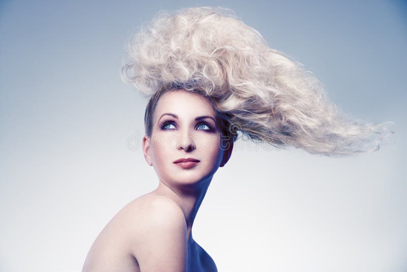 Creative hairstyle stock image. Image of gorgeous, caucasian - 23328977