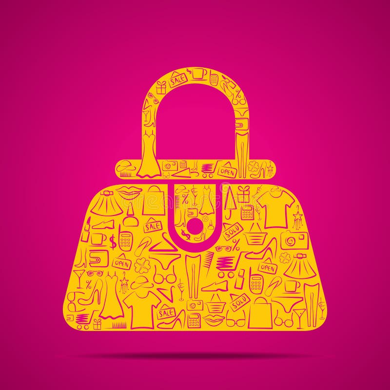 Creative Hand Bag Design Concept Stock Vector - Illustration of ...