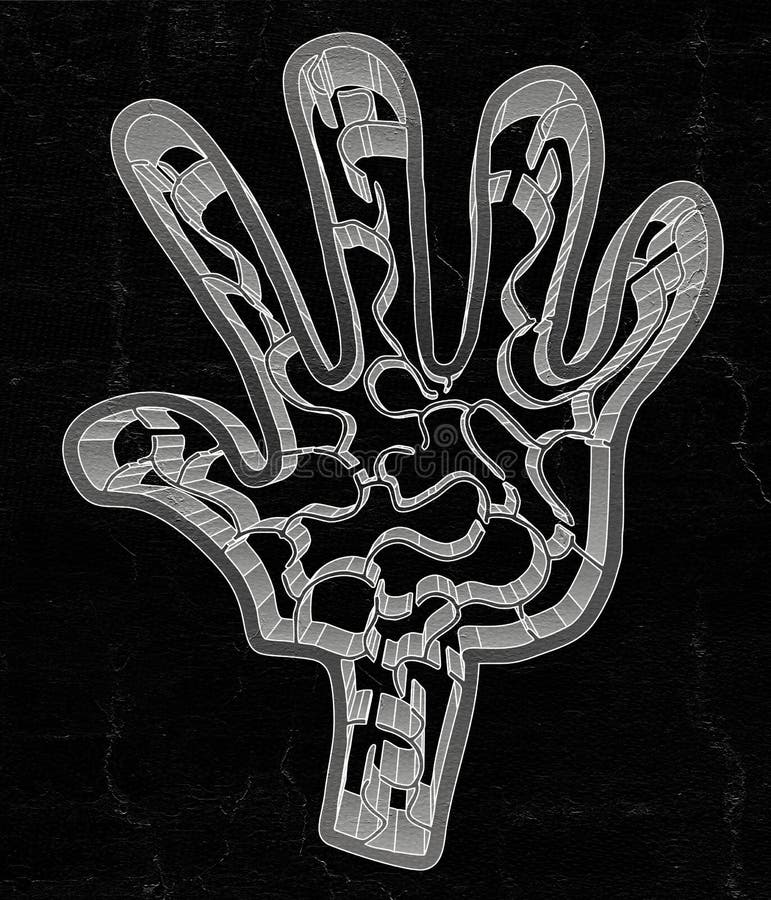 Hand maze stock vector. Illustration of entry, confusion - 37354234