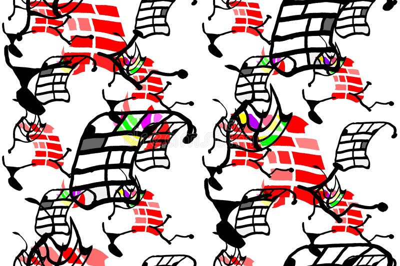 Creative hand drawing. stock illustration. Illustration of clothing ...