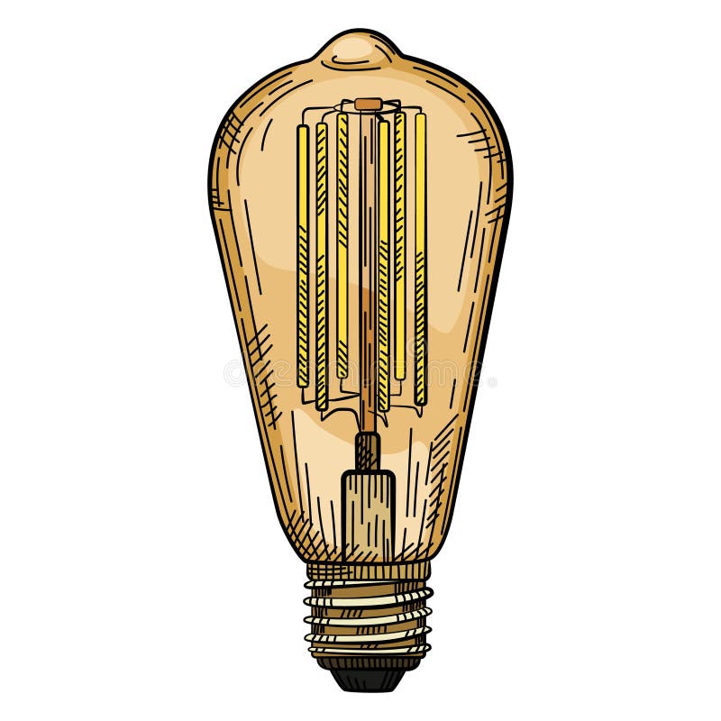 Creative Hand-drawn Light Bulb Illustration Stock Illustration ...