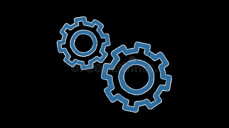 Hand Drawn Animated Configuration Icon in Green Screen Stock Video ...