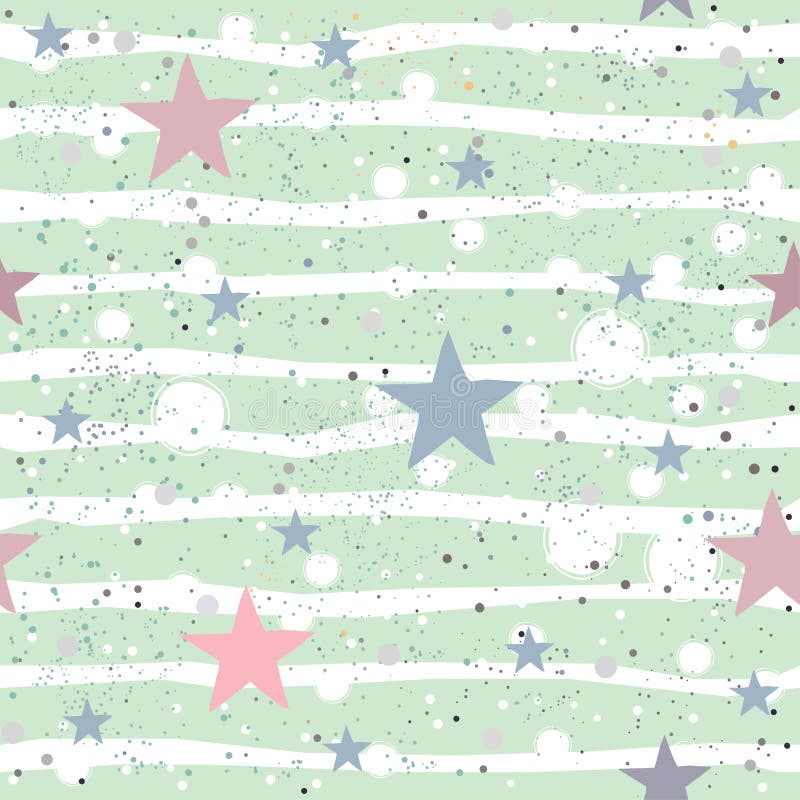 Creative Hand Drawn Seamless Pattern with Stars Stock Illustration ... Creative Hand Drawn Seamless Pattern with Stars Stock Illustration ...