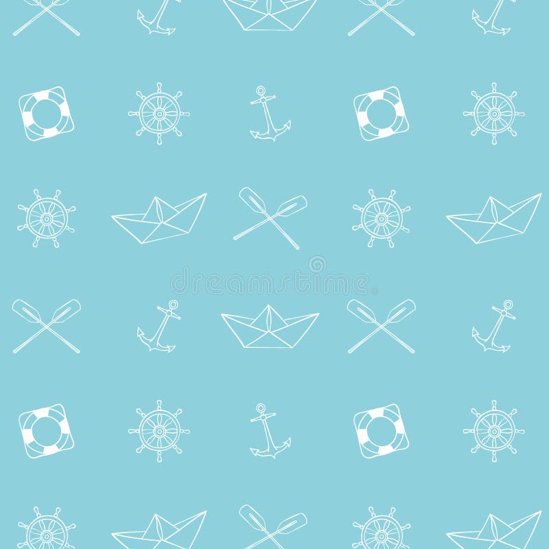 Creative Hand Drawn Texture. Marine / Ocean / Sea Theme Design. Stock ...