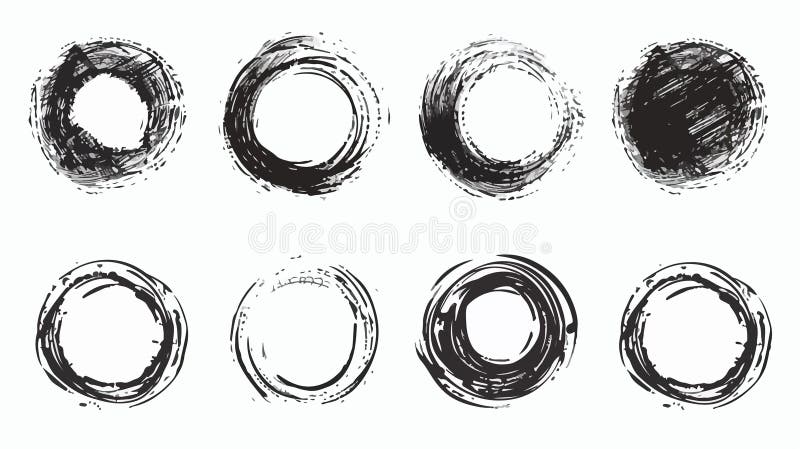 Creative Hand-Drawn Vector Scribble Circles Set for Artistic Designs ...