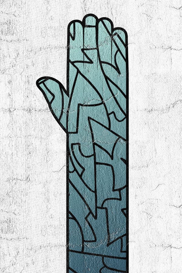 Creative hand design stock vector. Illustration of fingers - 25622471