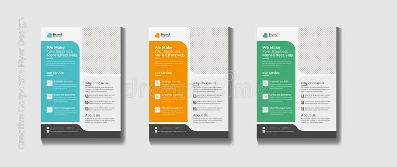 Creative Hand Leaflet Business Flyer Design Stock Vector - Illustration ...